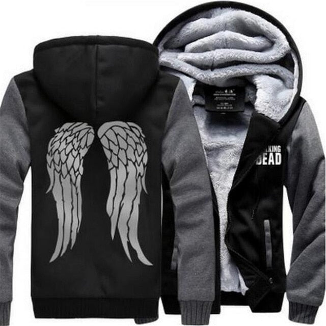 The Walking Dead Hoodie Zombie Daryl Dixon Wings Winter Sweatshirts ...
