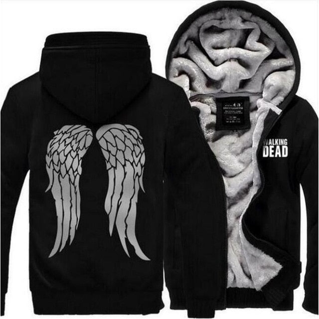 The Walking Dead Hoodie Zombie Daryl Dixon Wings Winter Sweatshirts ...
